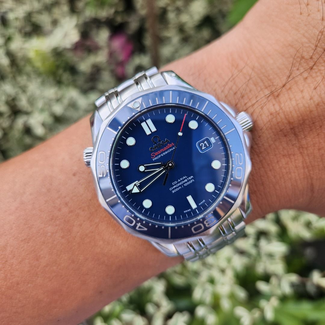 Omega Seamaster Diver 300M Co-Axial Chronometer Ceramic Blue Dial ...
