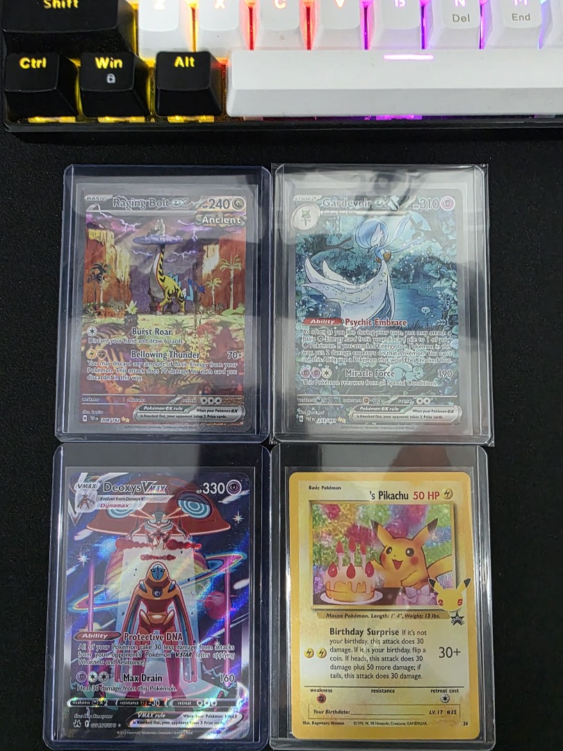 Pokemon Cards - Raging Bolt, Gardevoir, Deoxys, Pikachu, Hobbies & Toys ...