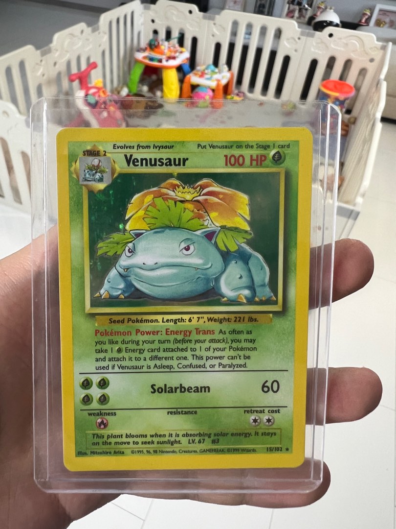 Pokemon Venusaur Base Set #15, Hobbies & Toys, Toys & Games on Carousell