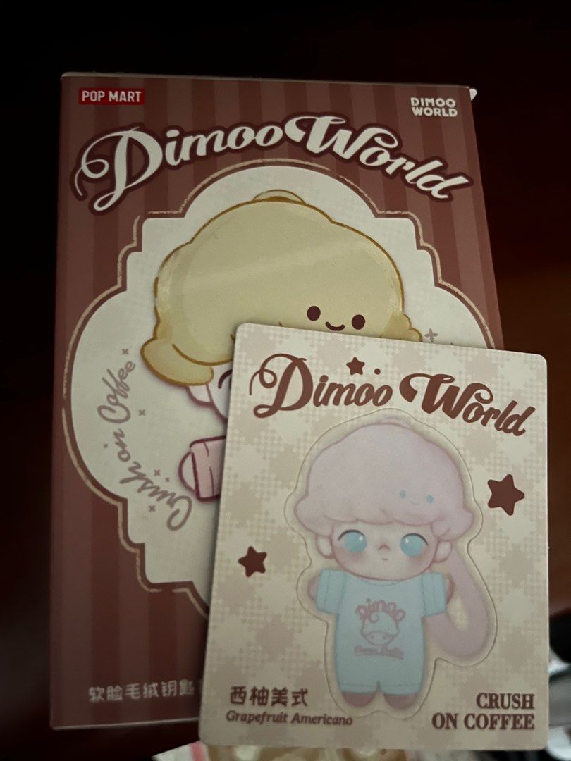 POPMART DIMOO Crush on Coffee Series - Soft faced plush keychain ...