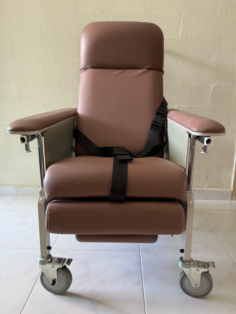 Reclining Geriatric Chair with Wheels, Furniture & Home Living ...