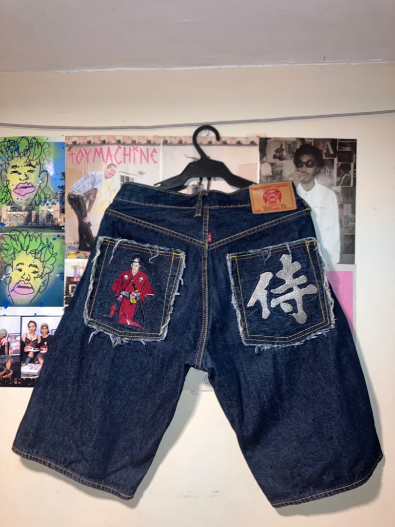 Red Monkey Co (RMC) by Martin Ksohoh Blue Samurai Jorts, Men's Fashion ...