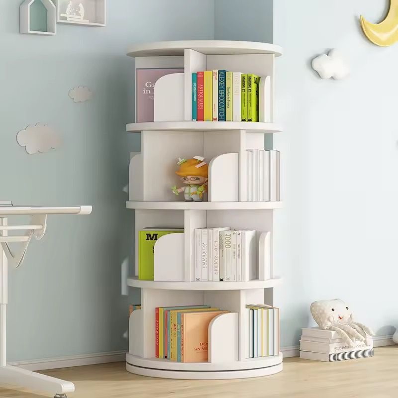 Rotating Round Bookshelf | Circular Kids Book Display Shelf | Multi ...