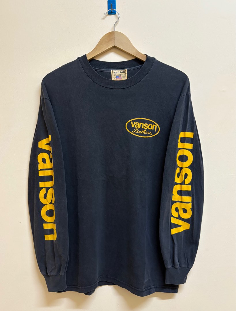 Vintage Vanson Leathers Long Sleeve Spell out Star Logo Streetwear, Men ...