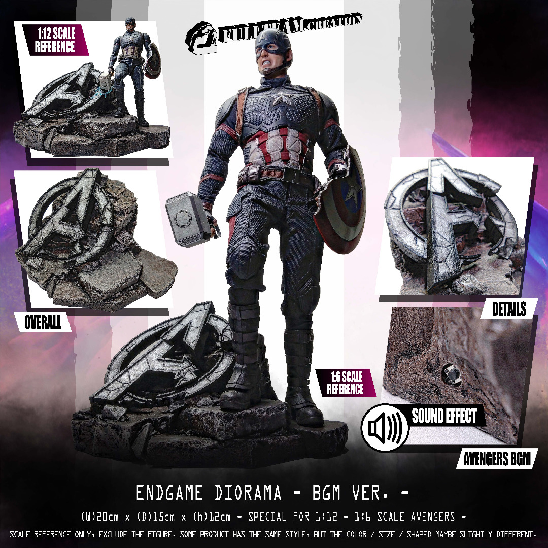 終戰場景地台 Endgame diorama - BGM ver. 不包括 HT hottoys marvel IRONMAN ...