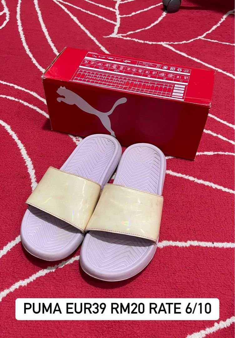 Authentic puma slide pink preloved RM20, Women's Fashion, Footwear ...