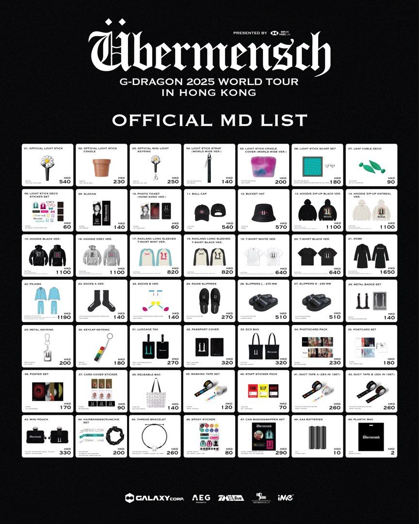 G-Dragon 2025 World Tour T-shirt (White), Men's Fashion, Tops & Sets ...