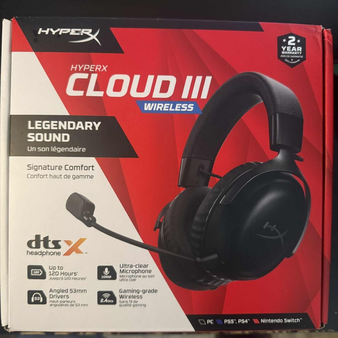 HyperX Cloud III Wireless Gaming Headset for PC/ PS5/ PS4/ Switch ...