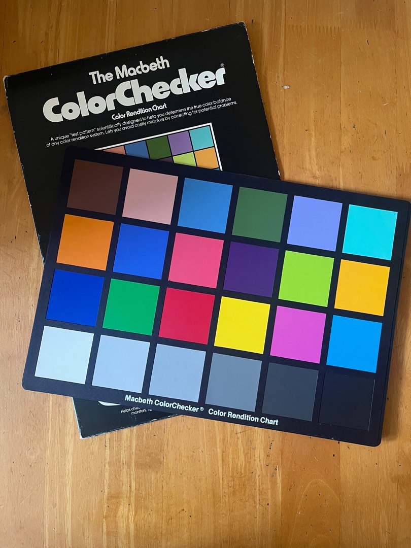 Macbeth ColorChecker Color Rendition Chart, 攝影器材, 攝影配件, 其他攝影配件 - Carousell