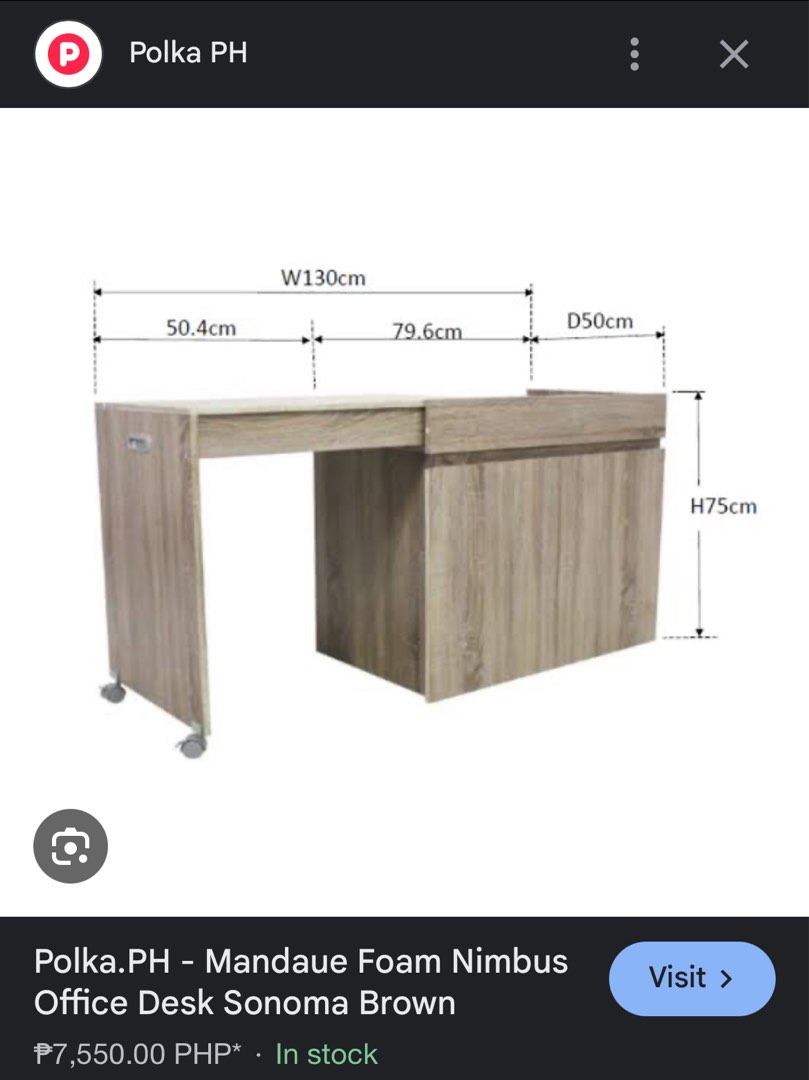 Mandaue Expandable Office Table, Furniture & Home Living, Office ...