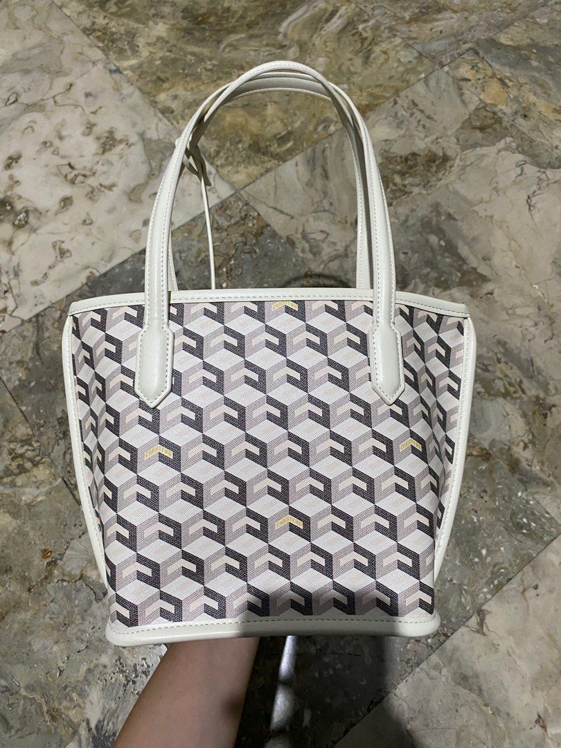 ORI christy ng russo mini tote bag white, Fesyen Wanita, Tas & Dompet ...