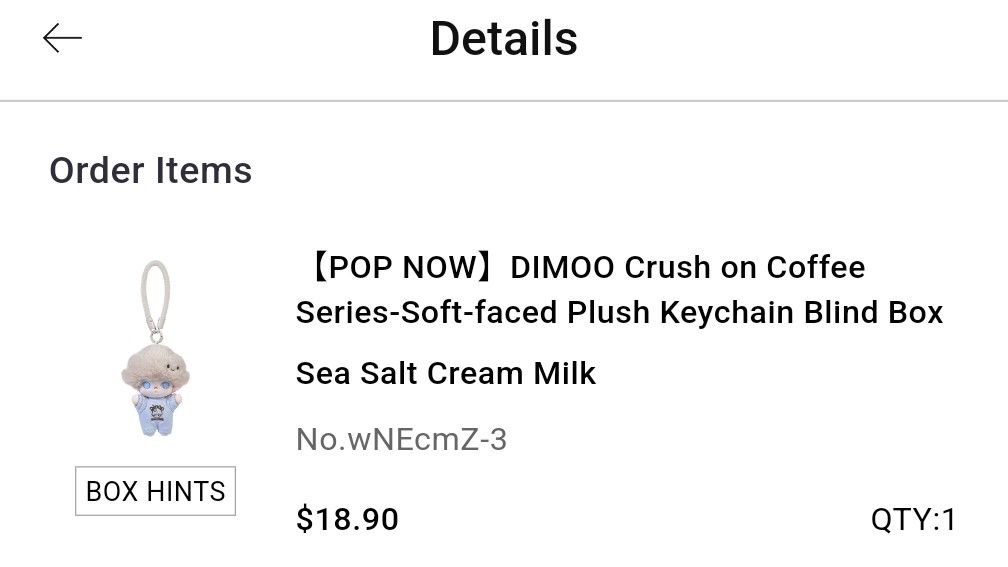 PopMart Dimoo Coffee on Crush Plush Keychain - Sea Salt Cream Milk ...