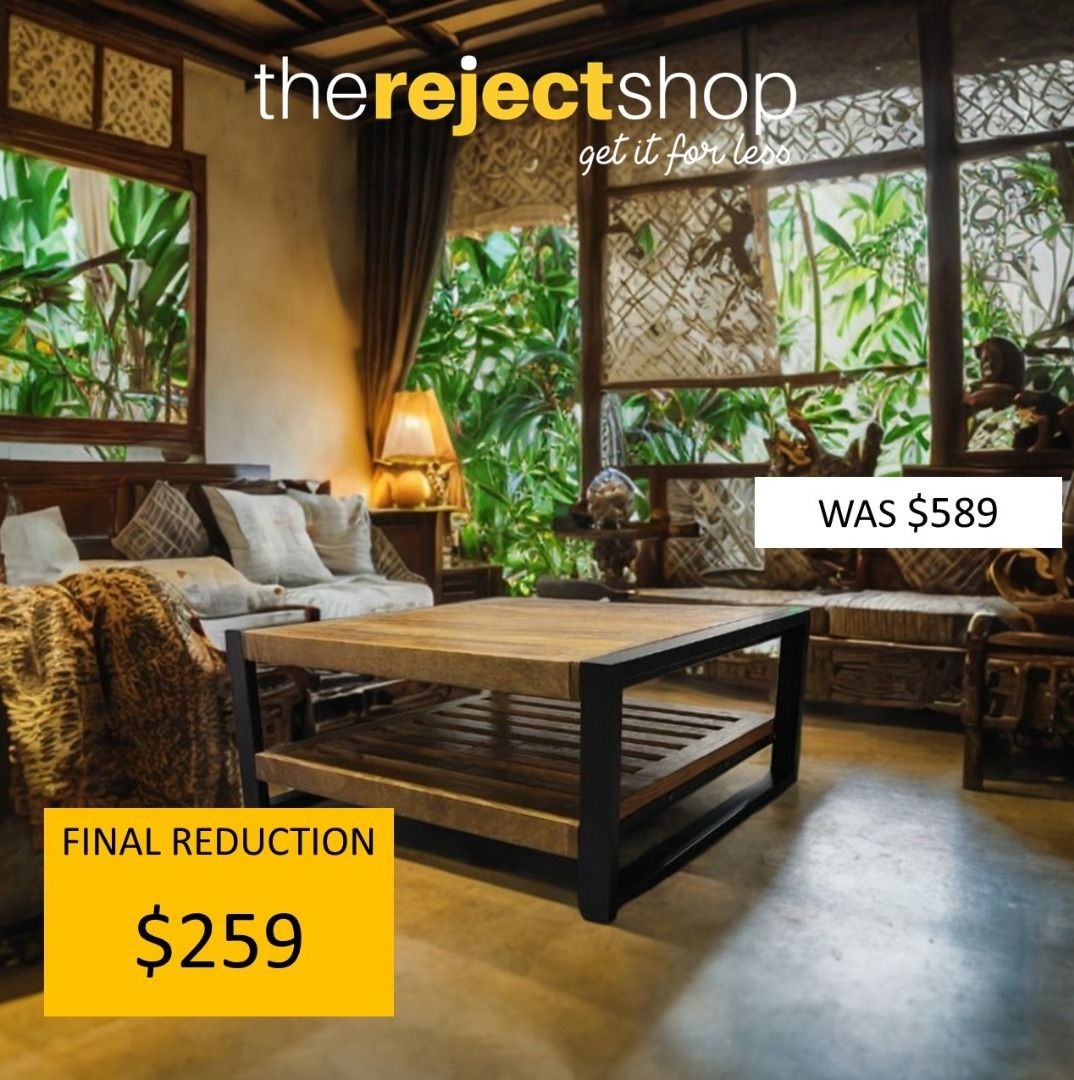 ROKU INDUSTRI Series Solid Wood Coffee Table, Furniture & Home Living ...