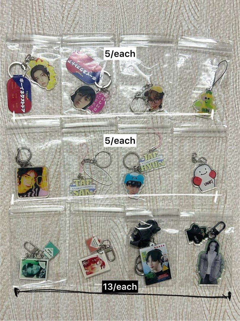 SEVENTEEN & BOYNEXTDOOR KEYCHAINS FANMADE MERCHANDISE MINGYU THE8 DINO ...