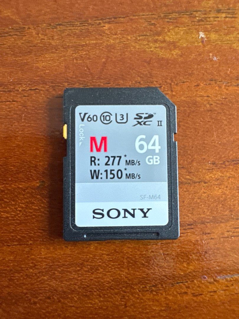 Sony SF-M64 SDXC UHS-II - 64GB Memory Card V60, Mobile Phones & Gadgets ...