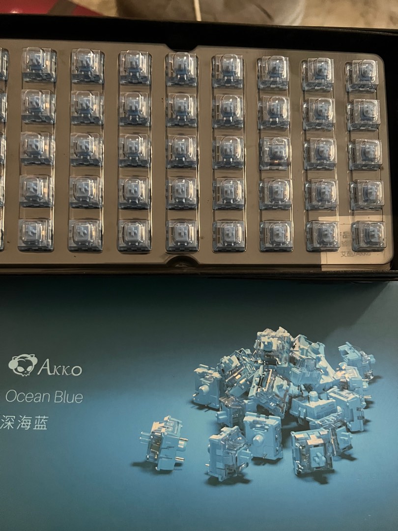 Akko Ocean Blue Mechanical Keyboard Switches, Computers & Tech, Parts ...
