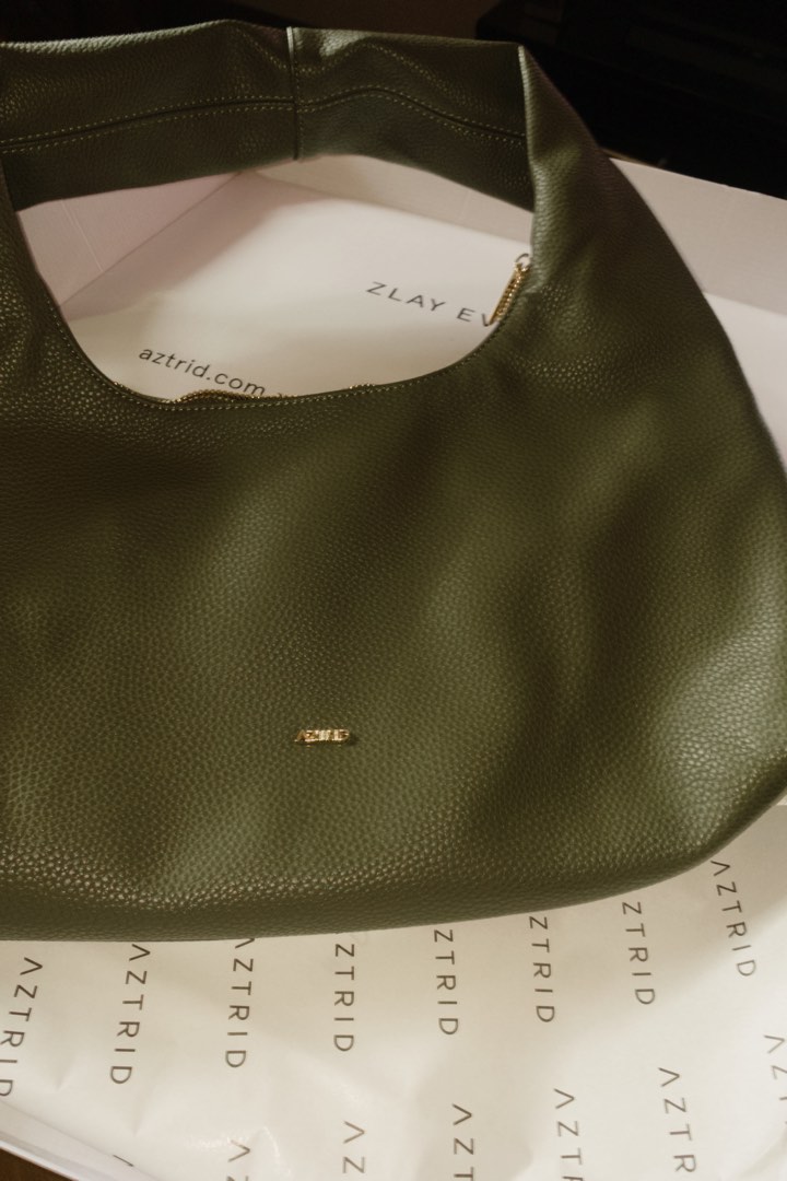 Aztrid Medium Hobo Bag in Forest Green Dark Shoulder, Women's Fashion ...