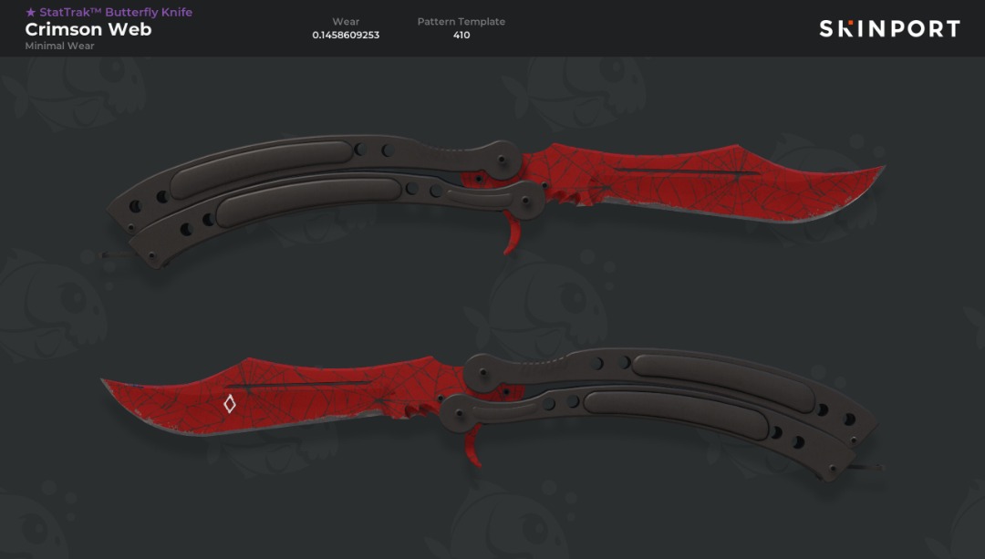 [90% BUFF] CSGO CS2 ★ StatTrak™ Butterfly Knife | Crimson Web MW, Video ...