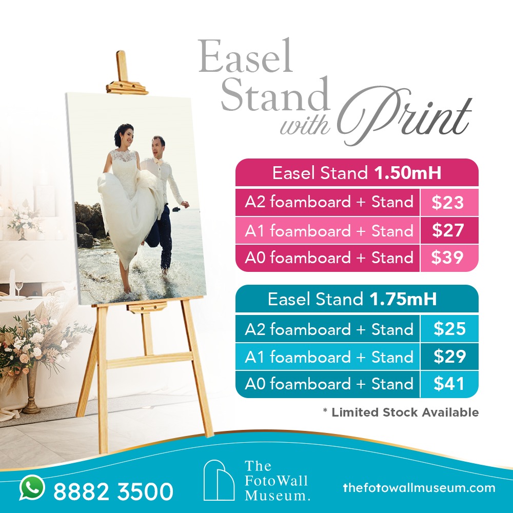 Easel Stand with Foamboard Print (A2 / A1 / A0 size), Hobbies & Toys ...