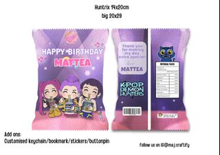 KPop Demon Hunters Huntrix Waterproof Vinyl Name Labels, Hobbies & Toys ...
