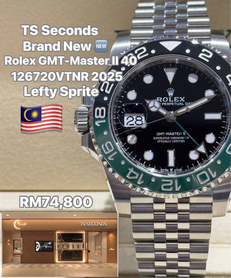 L Rolex GMT-Master II 40mm Sprite Jubilee Lefty 126720VTNR 2025/5 ...