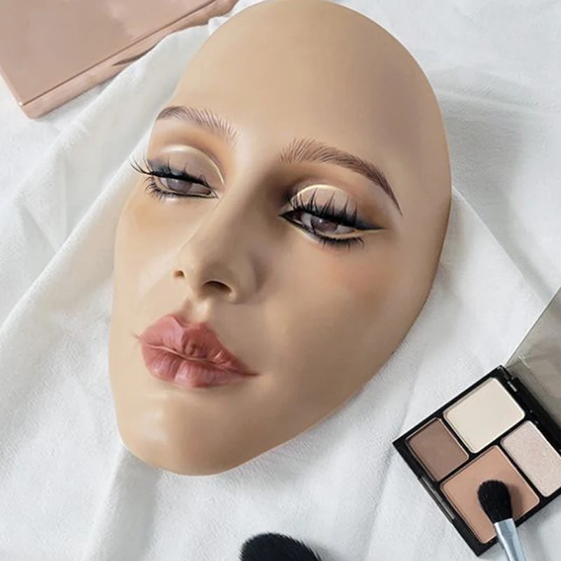 Makeup Full Face Practice Model 5D Silicone Bionic Skin Mannequin Eye ...