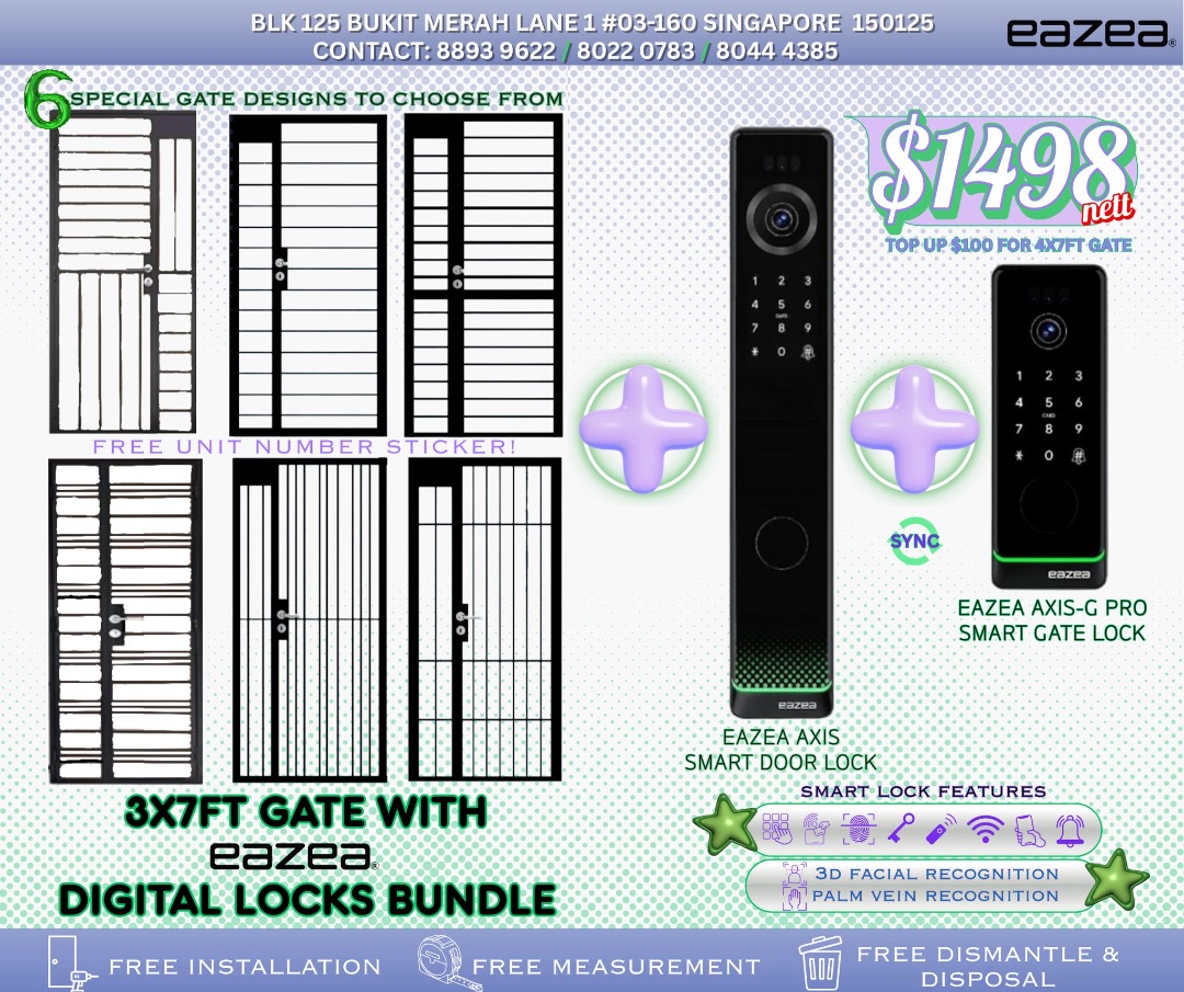 Mildsteel Gate + EAZEA Axis bundle (2025 Jul latest model) , Furniture ...