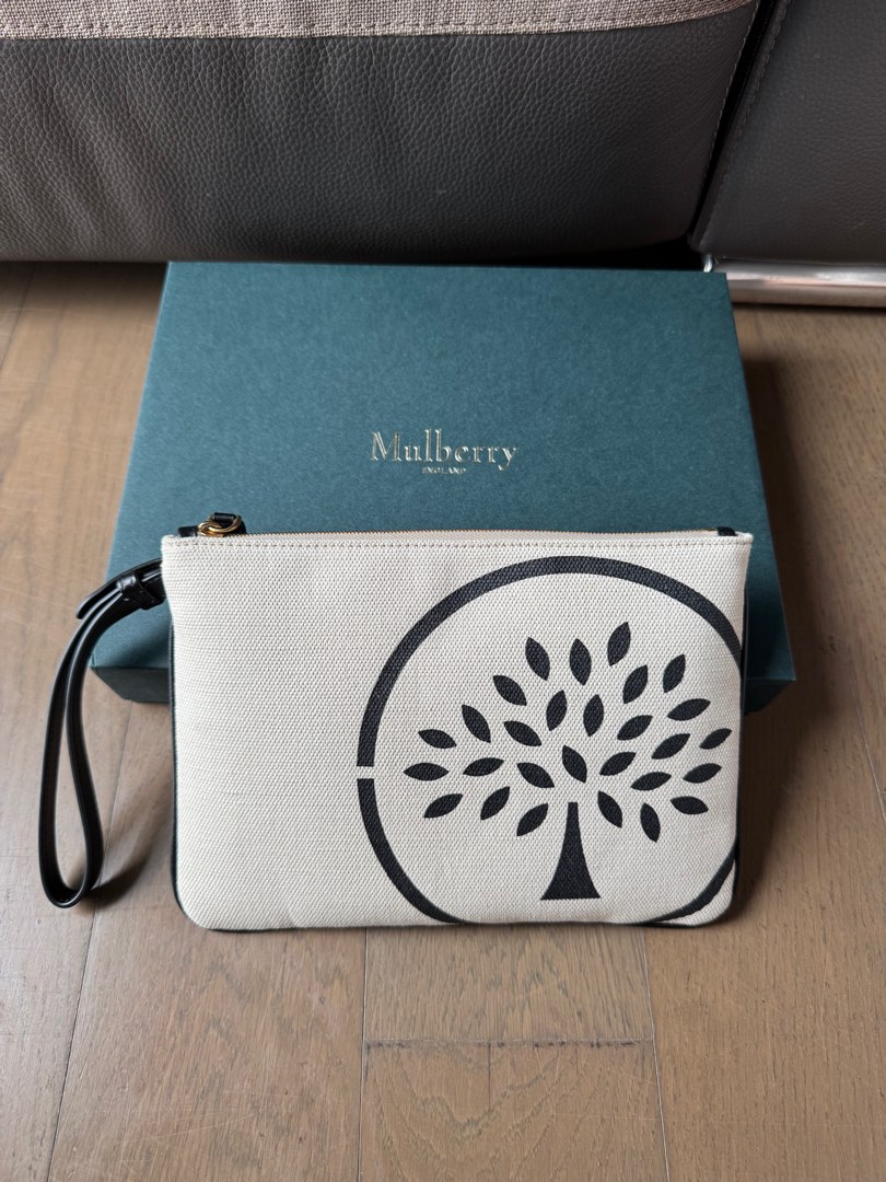 Mulberry Clutch Bag with Tree Logo, Luxury, Bags & Wallets on Carousell