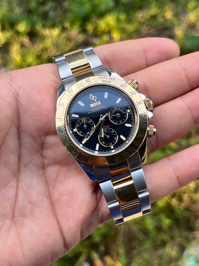 MUSK chronograph, Men's Fashion, Watches & Accessories, Watches on ...