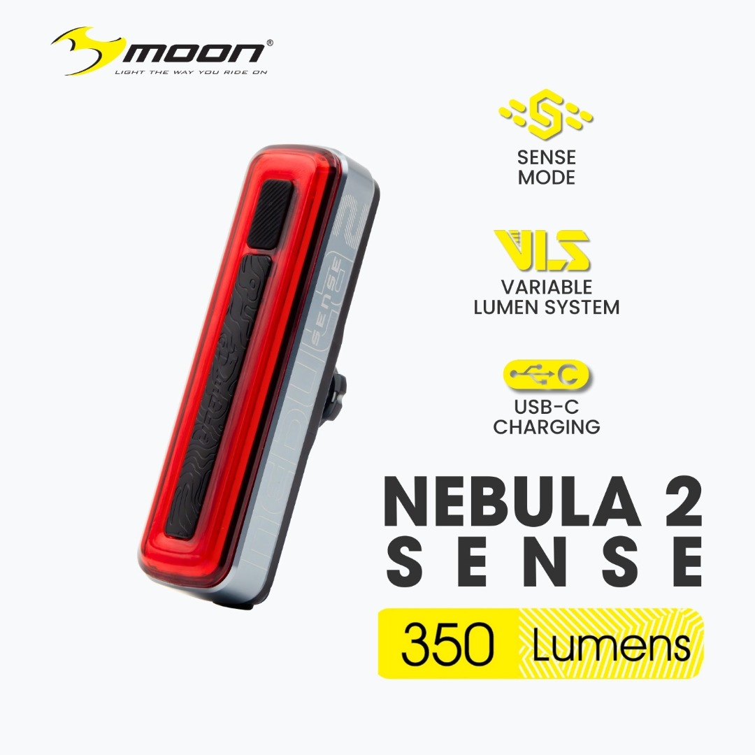 [NEWLY ARRIVED] Moon Nebula 2 Sense 350 Lumens Bike Light (Brake ...