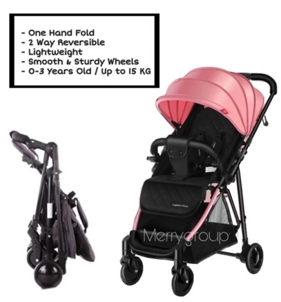 New Upgraded Lightweight One Hand Fold 2 Way Reversible Baby Stroller ...