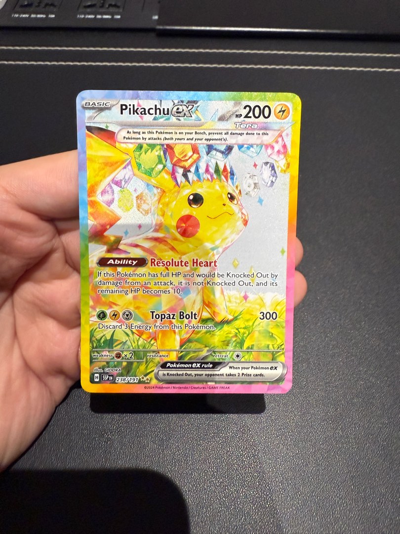 Pikachu Ex 238 SIR from Pokemon Surging Sparks, Hobbies & Toys, Toys ...