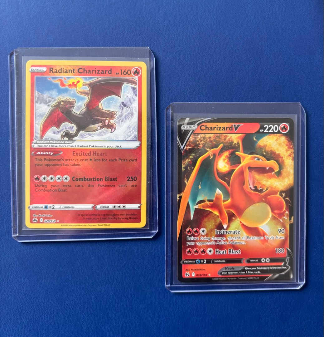 Pokemon Crown Zenith Charizard V/ Radiant Charizard, Hobbies & Toys ...