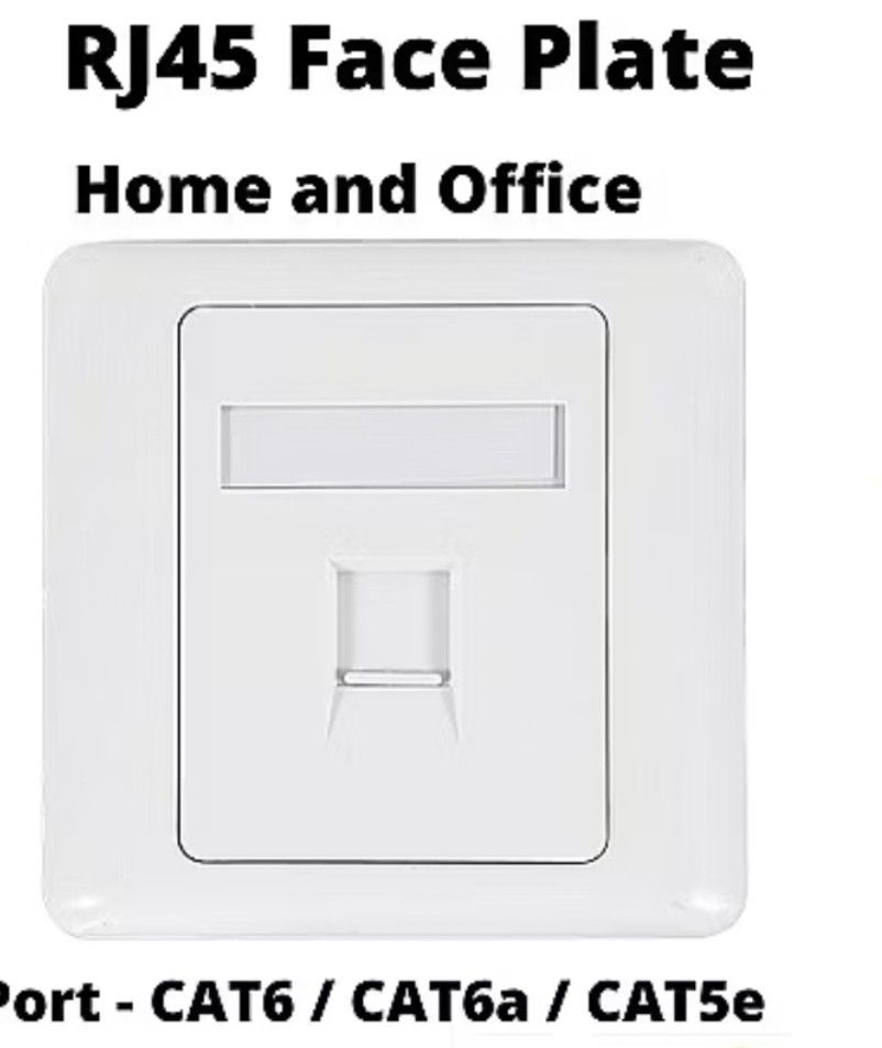 RJ45 Face Plate - CAT6/CAT6a/CAT5e, Computers & Tech, Parts ...