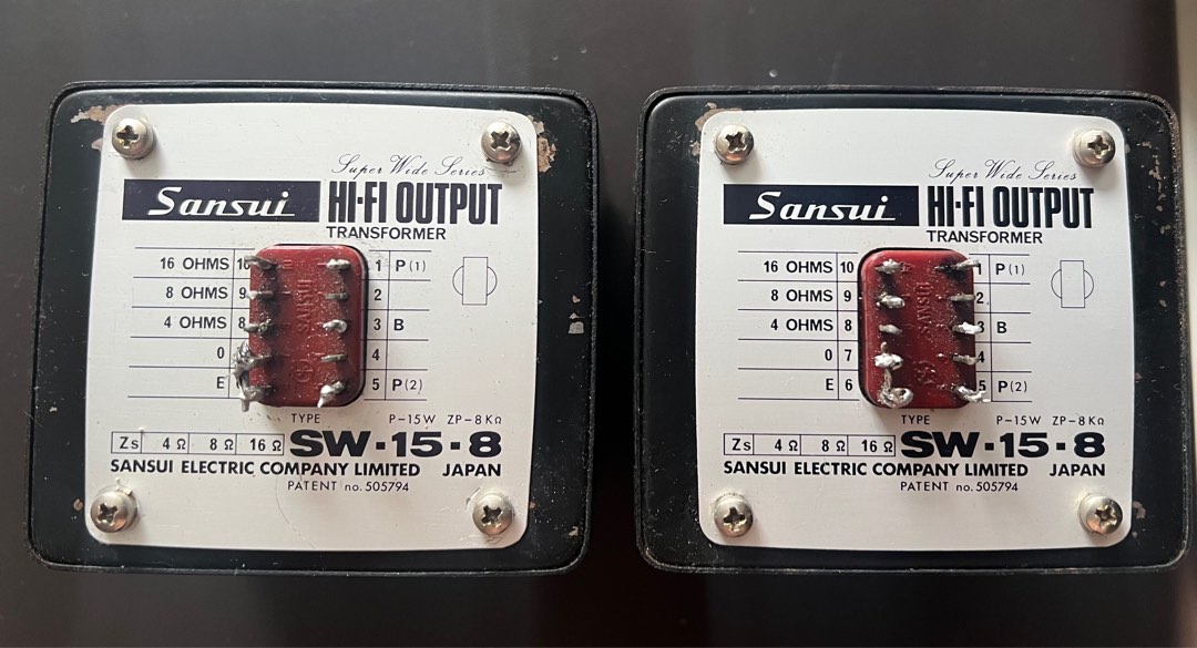Sansui SW-15-8 Hi-Fi Output Transformers (1 pair), Audio, Other Audio ...