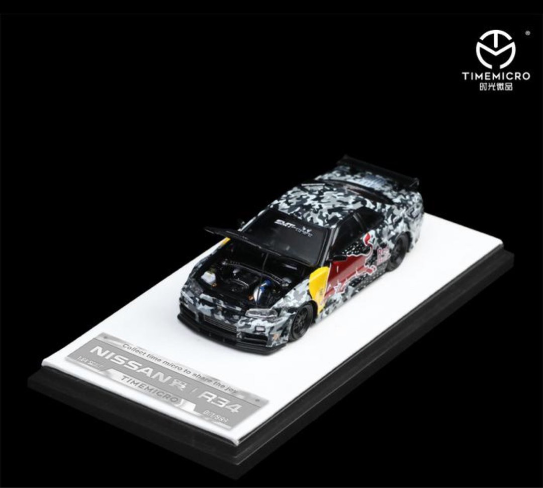 Time Micro GTR 34 Red Bull Camo, Hobbies & Toys, Toys & Games on Carousell
