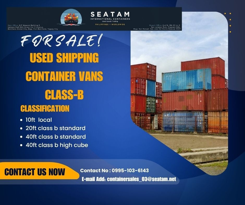 USED SHIPPING CONTAINER VANS CLASS-B FOR SALE!, Commercial & Industrial ...
