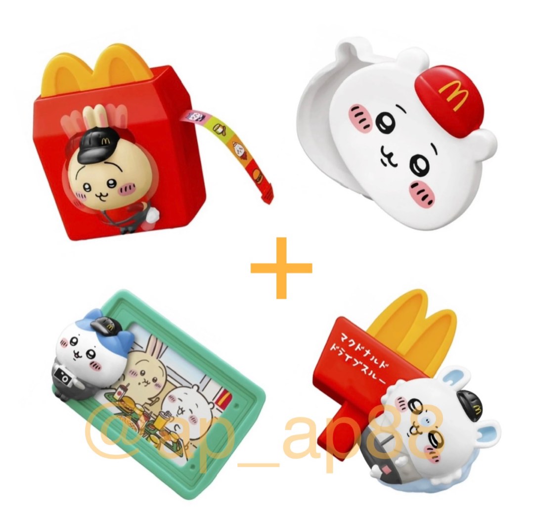 1 set 第二彈 Chiikawa McDonald 5-8 筆套 + 相架 + 盒裝便條紙 + 貼紙機 吉伊 小八貓 兔兔 兔哥 飛鼠 小 ...