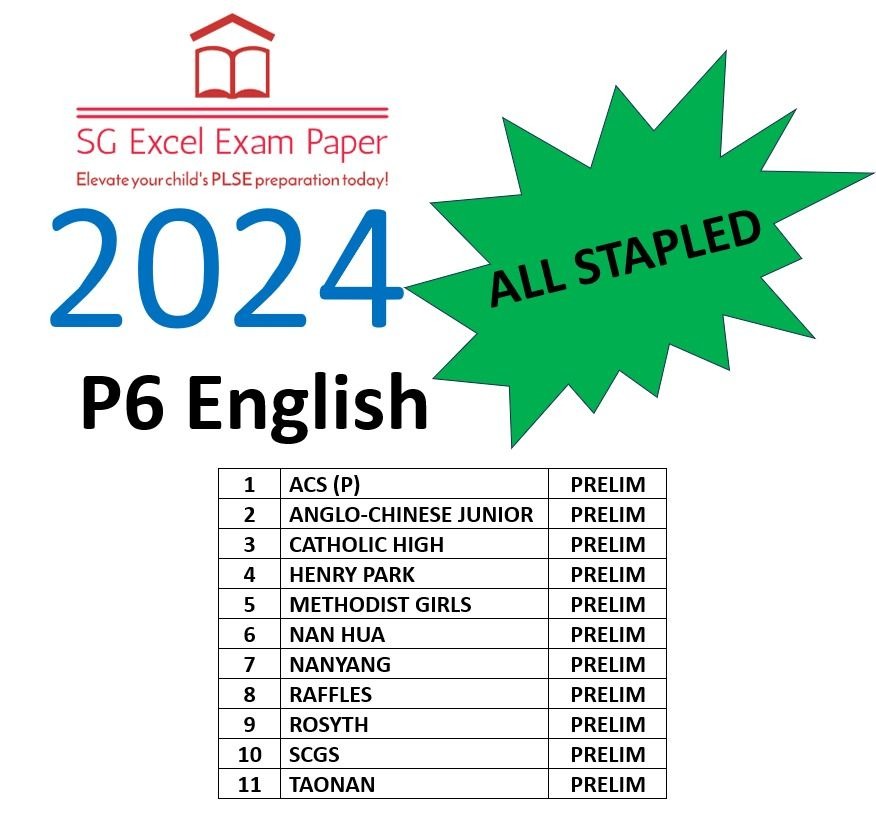 2024 P6 Preliminary Exam Papers - English, Maths, Science, Hobbies ...