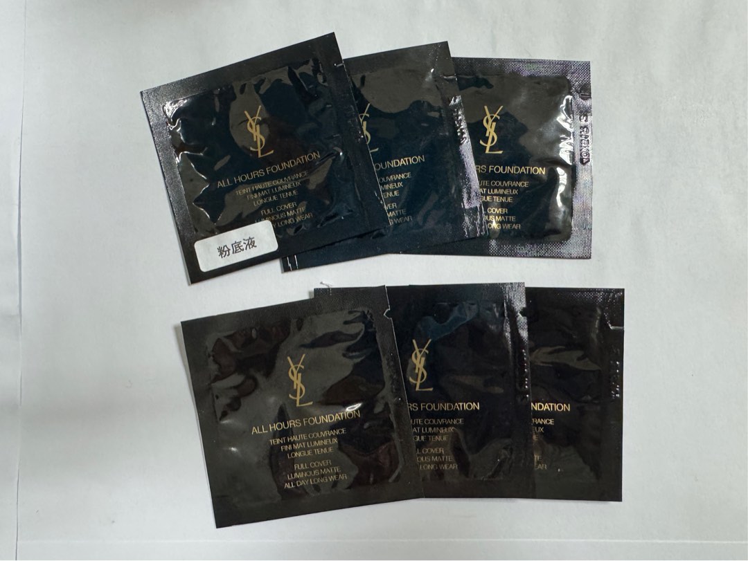 包郵！共6包 ysl all hours foundation LN4 spf 30 / PA+++ 恆久輕透霧光粉底液 旅行裝試用裝 ...