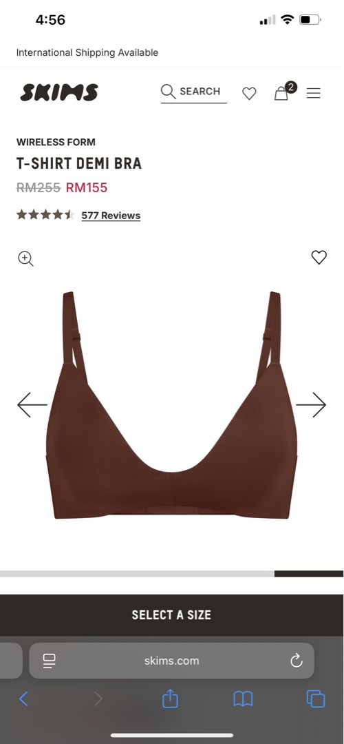 New Skims WIRELESS FORM T-SHIRT DEMI BRA A plus size bra 40G, Women's ...