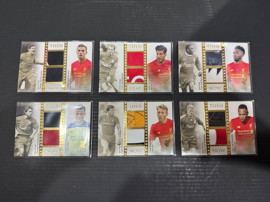 Rare 2016 Futera Liverpool FC Unique Then & Now Memorabilia Complete ...
