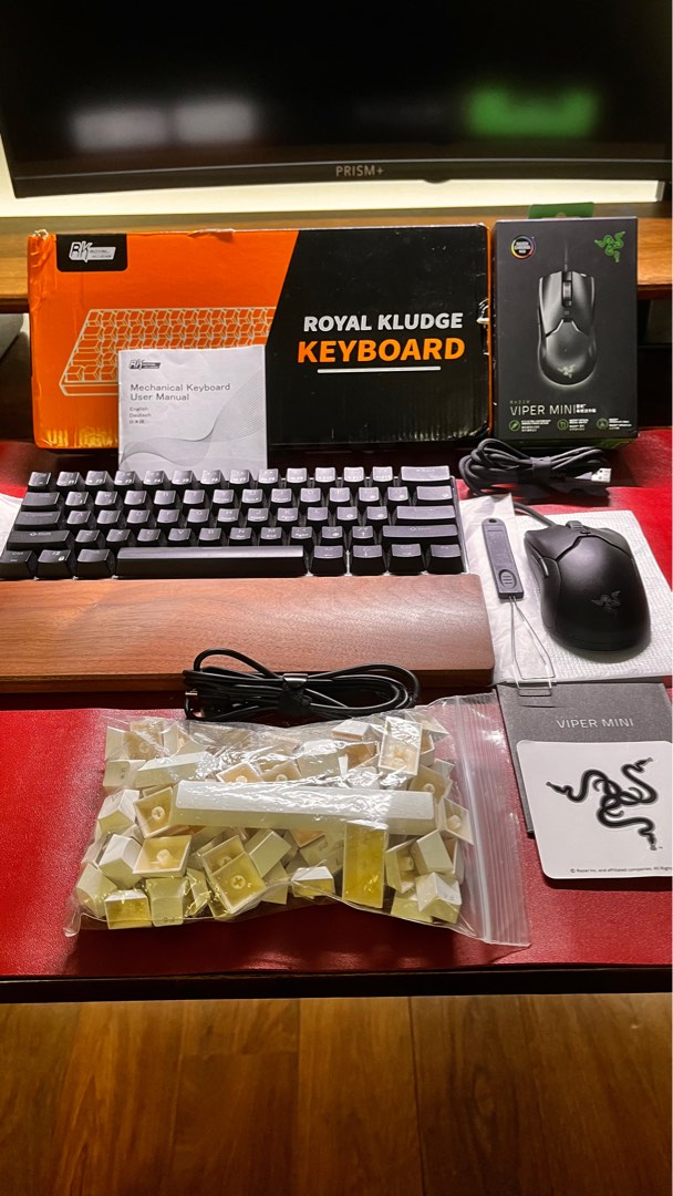 RK61 keyboard with RGB and Razer viper mini mouse bundle, FREE GIFT ...