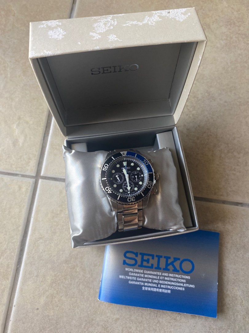 Seiko Prospex (Japan Made) Diver Scuba Solar Silver Stainless Steel ...