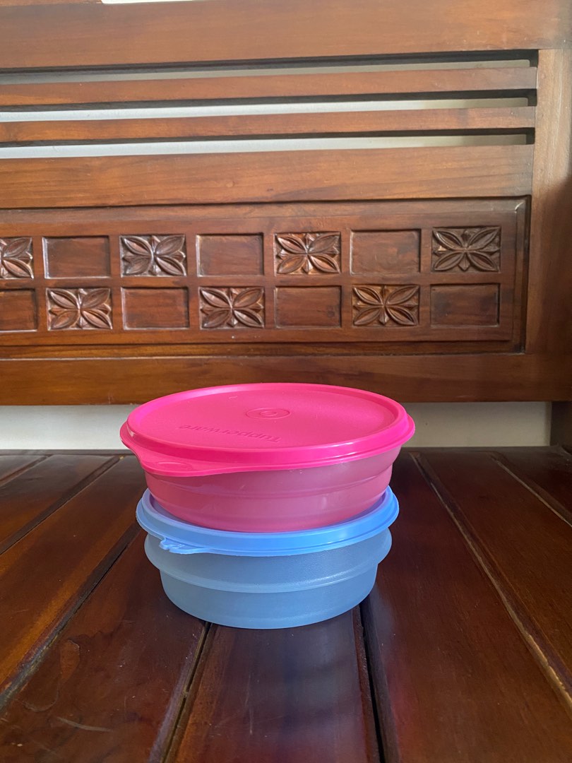 Tupperware original round pink blue, Furniture & Home Living ...