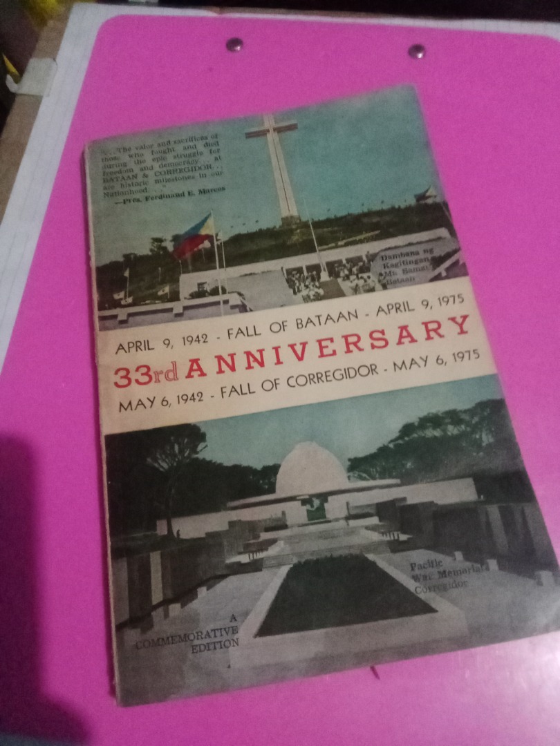 Vintage-Collectible "Fall of Bataan---33rd Anniversary book/1975/very ...