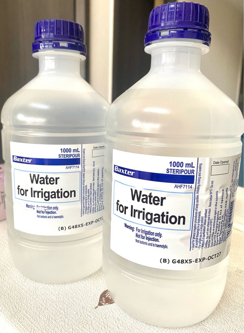 Baxter Water for Irrigation 1000ml, Health & Nutrition, Medical ...