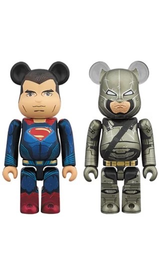 Bear brick 100% box set Superman VS Armoured Batman Movie DC Be@rbrick ...