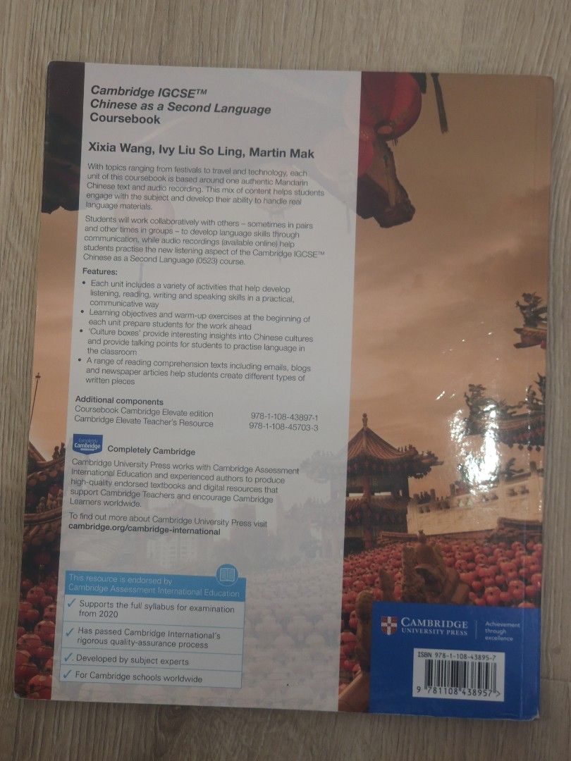 CAMBRIDGE IGCSE Chinese Second Language Coursebook, Hobbies & Toys ...