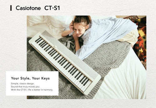 Casio-61 Keys Keyboard + AD-E95100LE Adaptor - White (CT-S1 ), Hobbies ...
